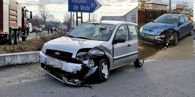 Tamponare frontală la Buzoeşti | Foto Press 24
