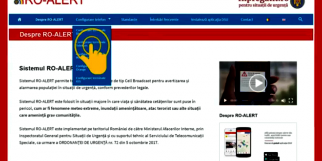 Urmărește clipul și află cum se transmite un mesaj RO-ALERT! | Foto ...
